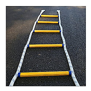 LQX Escape Rope Ladder Flame Resistant Emergency Escape Ladders Safety Evacuation Ladder with Hook for Kids and Adults Home Climbing Tree House Playground 2-5 Story/3M