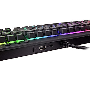 Thermaltake Tt Premium X1 RGB Smartphone Enabled Voice-Controlled AI 16.8 Million Color with 12 Lighting Effects Cherry MX Silver Switches Mechanical Gaming Keyboard KB‐TPX‐SSBRUS‐01 , Black