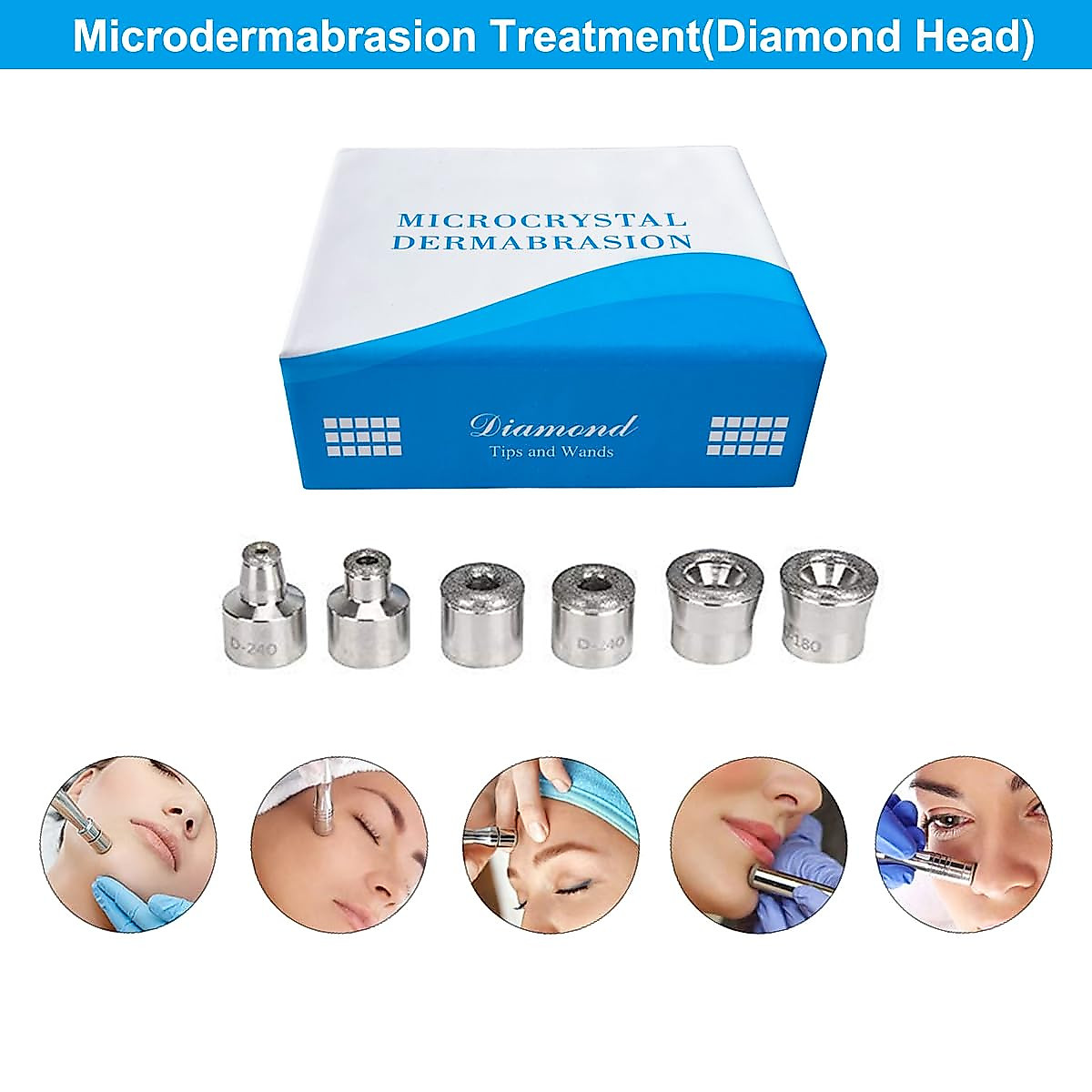 Diamond Dermabrasion Head Microdermabrasion Exfoliator Home Facial Dermabrasion Tool Dermabrasion Replacements 6 Tips