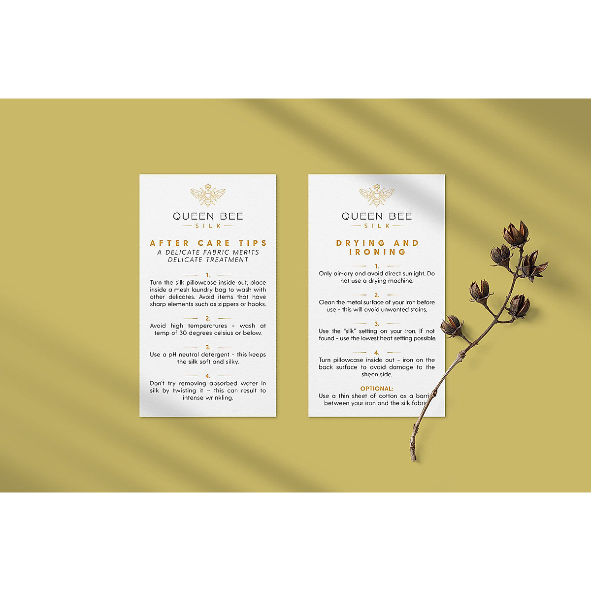 QUEEN BEE SILK - Silk Pillowcase for Hair and Skin - 22 Momme Mulberry Silk - Charmeuse Weave - Envelope Closure - Standard Size - White