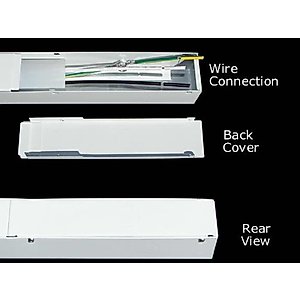 24” Hardwired Power Strip (NO Power Cord), 6 (NEMA 5-20R) Vertical Outlets (NOT Tamper Resistant), with Ears (mounting tabs on Both Ends), 20 Amp, USB, White