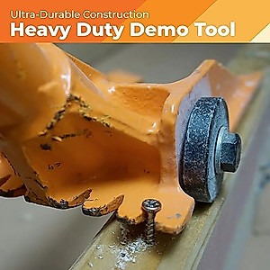 Gutster 60" Round Handle Demolition Bar - Ultimate Flooring/Hardwood Demolition Tool - Long Handle for Maximum Leverage - Ergonomic Handle to Apply Pressure Without Wrist Strain