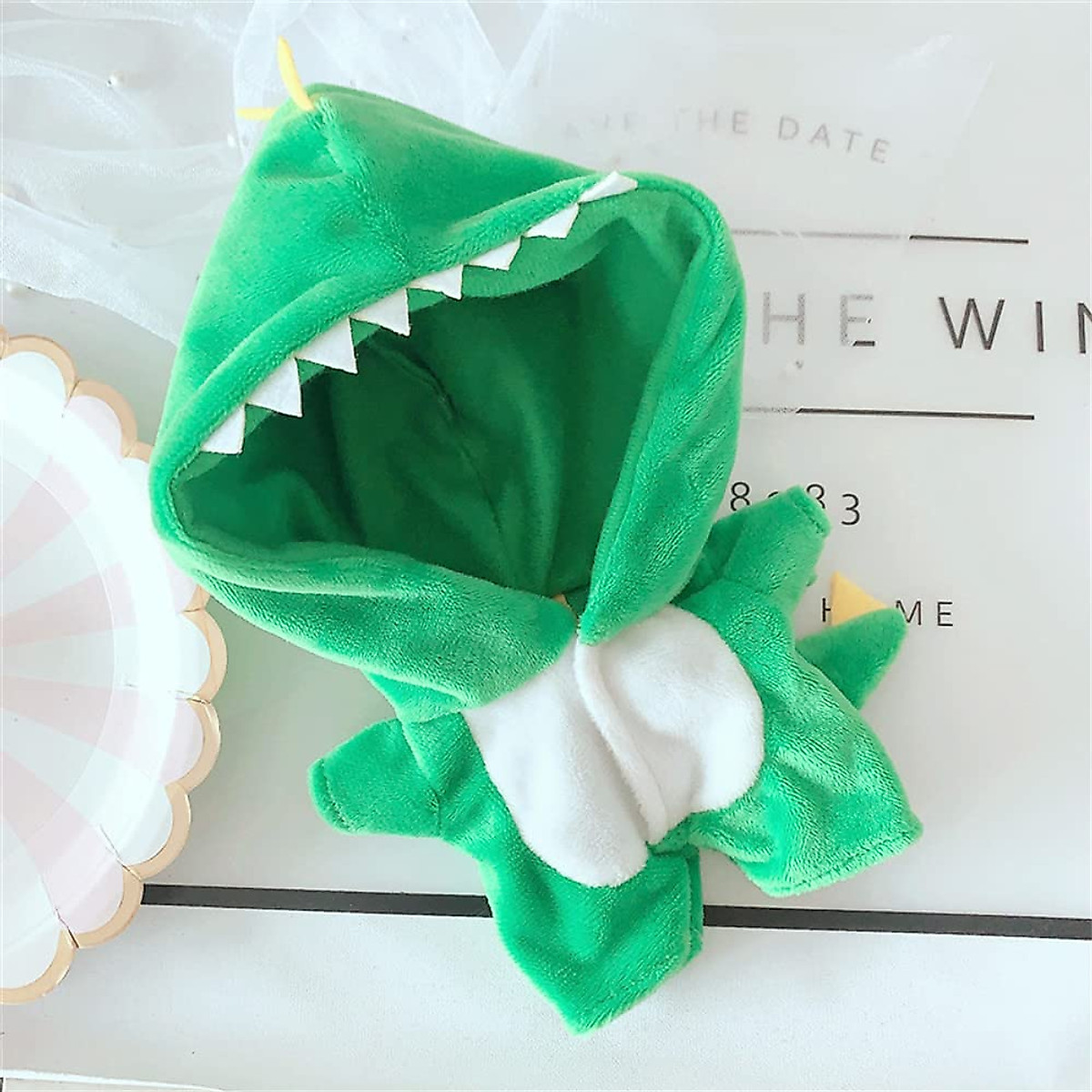 20cm /8" Doll Plush Doll's Clothes Animal one-Piece Garment Suit Pajamas Toys Dolls Accessories (Dinosaur)