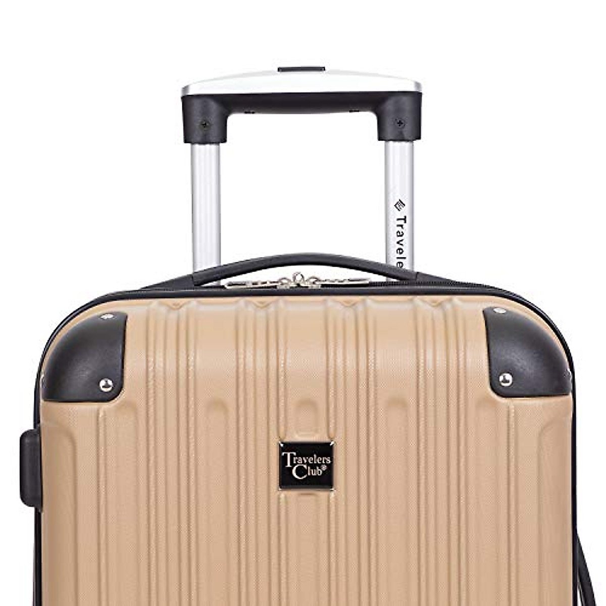 Travelers Club Midtown Hardside 4-Piece Luggage Travel Set, Expandable, Tan