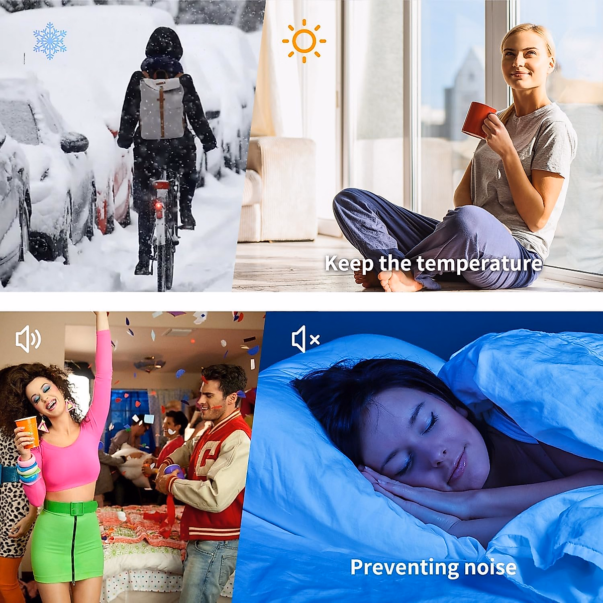 Eweniar Door Draft Stopper for Bottom of Door 2-Pack Gap Filler for Under Door Weather Stipping