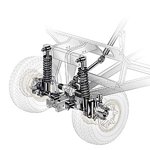 RANSOTO Replace 1014236 1014235 Golf Cart Front and Rear Shocks Absorbers Compatible with Club Car DS 1981-2011 Electric Gas G&E 2004-Up Precedent