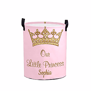 Our Little Princess Laundry Basket Hamper Large Storage Bin with Handles for Gift Baskets, Bedroom, Clothes