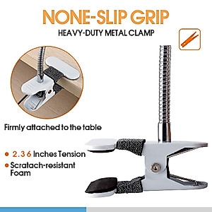 LED Magnifying Lamp with Clamp, 1.75X Magnifying Glass with Light for Desk, Sewing, Table & Easel Use Super Bright, Perfect for Reading, Hobbies, Task Crafts, Repair or Workbench, Cool White