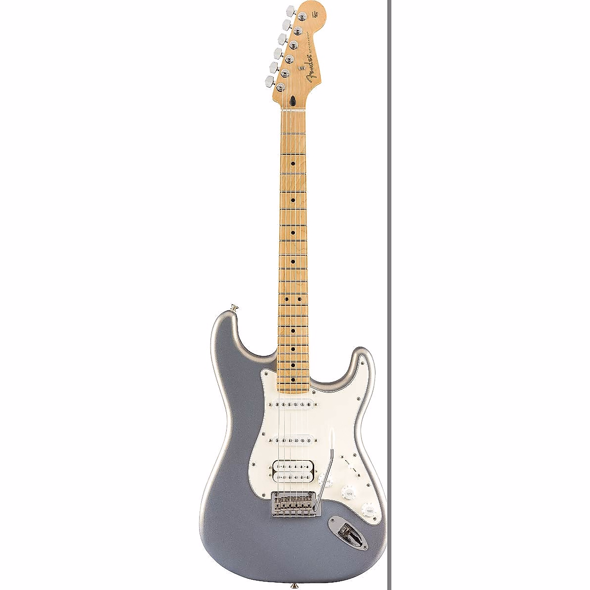 Fender Player Stratocaster HSS Electric Guitar, with 2-Year Warranty, Silver, Maple Fingerboard