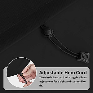 Easy-Going Heavy Duty 600D Outdoor Daybed Cover 75 Inch UV Resistant Patio Round Sofa Cover Waterproof Outdoor Canopy Daybed Sofa Cover with Air Vent 75" Dia x 35"/18" H, Black