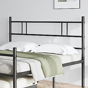 Novilla Queen Bed Frame Simplicity Style with Headboard and Footboard, 14" High Metal Platform Bed Frame for Bedroom, Guest Room, Heavy Duty Metal Slats Support, No Box Spring Needed, Easy Assembly