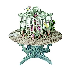 Paper D'Art 3D Pop Up Birdcage Greeting Card