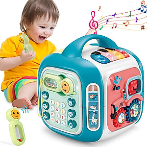 OCATO Baby Toys 12-18 Months Baby Activity Cube Infant Toys Gifts for 1 2 3 Year Old Boys Girls Kids Toddlers Learning Educational Toys All in One Baby Musical Toys for Toddlers 1-3 Birthday Gifts