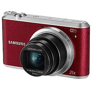 Samsung WB350F 16.2MP CMOS Smart WiFi & NFC Digital Camera with 21x Optical Zoom, 3.0" Touch Screen LCD and 1080p HD Video (Red)