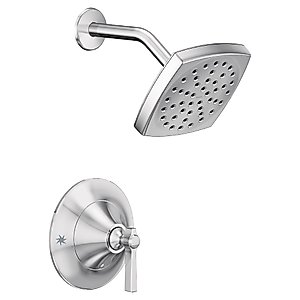 Moen TS2912 Flara Posi-Temp Pressure Balancing Shower Trim Kit, Valve Required, Chrome
