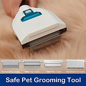 kanpets Dog Vacuum for Shedding with Max 3.4L Dust Bin, Indoor Clipper Kit, Hyper-Power but Super Quiet, 4 Professional Grooming Tools, Gift for Cat Pets Hair (Green)