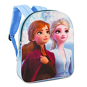 Disney Bundle Disney Frozen Elsa Backpack Set For Girls - 4 Pc Bundle With Deluxe 15inch Frozen School Bag,Water Bottle,Frozen Stickers,And More,Frozen Princess School Supplies For Kids