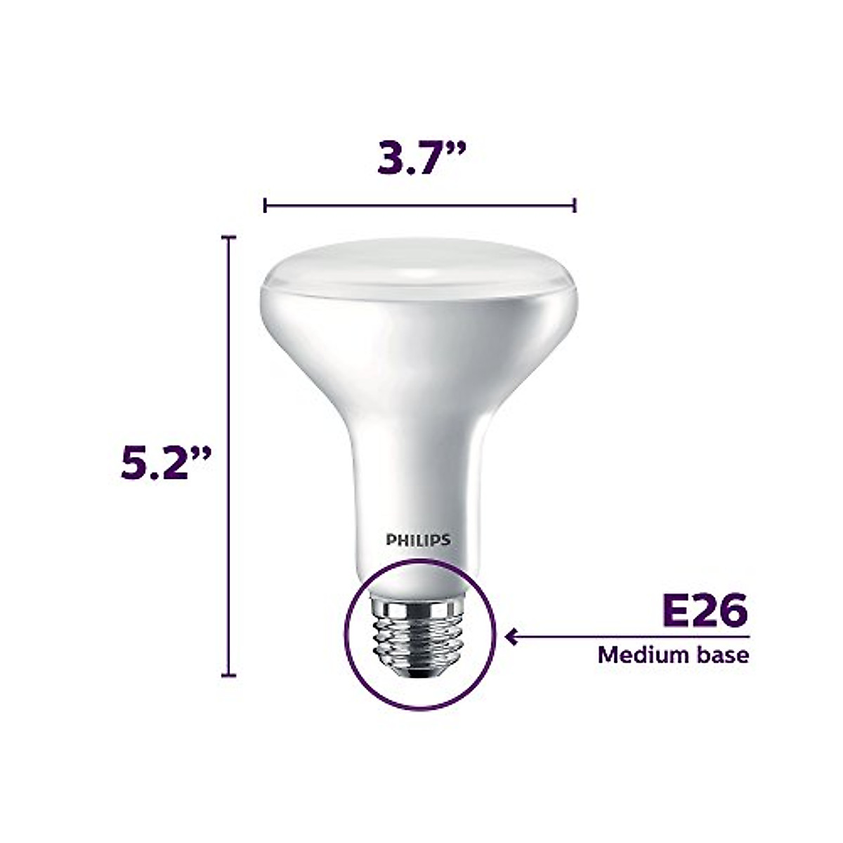 Philips LED Dimmable BR30 Light Bulb: 650-Lumen, 2700-Kelvin, 11-Watt (65-Watt Equivalent) E26 Base, Frosted, Soft White, 3-Pack (474197)