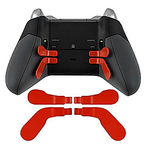 4 pcs Metal Stainless Steel Paddles Hair Trigger Locks Replacement Parts for Xbox One Elite Controller -Red
