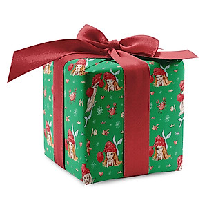 Christmas Mermaid Luxury Gift Wrap, Xmas Thick Wrapping Paper, Sea Theme Santa Princess Christmas Birthday Party Decor (6 foot x 30 inch roll)