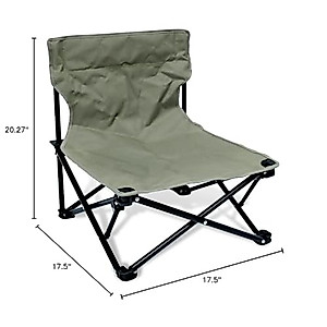 TIYASTUN Low Beach Chairs for Adults,Lightweight Camping Chair, Camp Chair, Folding Chairs for Outside Folding Lawn Chairs for Camping Beach Concert, Low Profile Low Back
