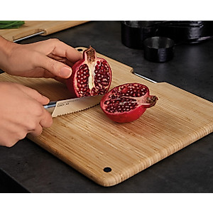 Joseph Joseph Folio Premium 3-Piece Cutting Board Set, Slimline Case for Organized Kitchen Storage, Large, Stainless Steel and Bamboo