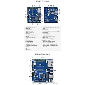Dual Gigabit Ethernet 5G/4G Cellular Support Base Board Designed for Raspberry Pi Compute Module 4(CM4)