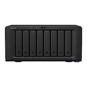 Synology DiskStation DS1821+ NAS Server with Ryzen 2.2GHz CPU, 32GB Memory, 144TB HDD Storage, 1TB M.2 NVMe SSD, 4 x 1GbE LAN Ports, DSM Operating System