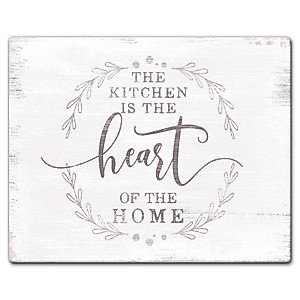 CounterArt Heart Of The Home 3mm Heat Tolerant Tempered Glass Cutting Board 15” x 12” Manufactured in the USA Dishwasher Safe