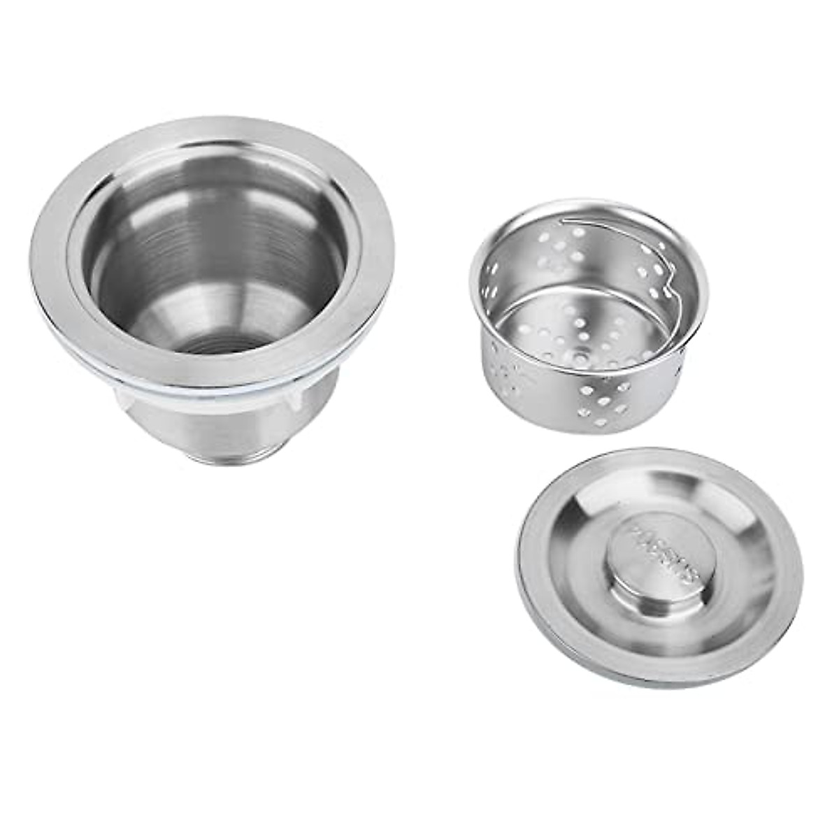 yaogohua Stainless Steel Kitchen Sink Drain Strainer Stopper, Sink Drainer Wire Drain Filter Sewer Accessories Anti Clogging Micro Perforation Holes