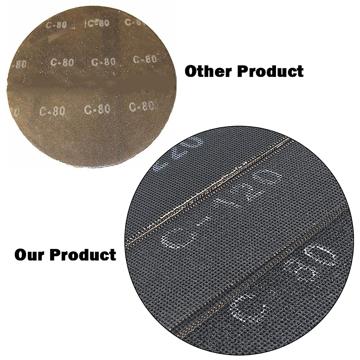 SCOTTCHEN Sanding Mesh 1/4 Sheet (12pcs) 5.5" x 4.5" for Palm Sanders Sheets 80 Grit