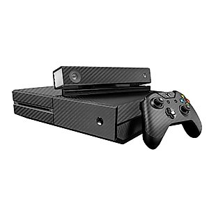 3D Carbon Fiber Gun Metal Gray - Air Release Vinyl Decal Mod Skin Kit by System Skins - Compatible with Microsoft Xbox One (XB1)