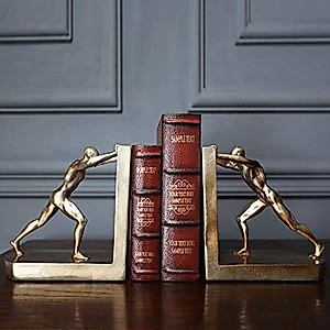 Home Decorative Man Bookshelf Bookends,Art Bookend, Book Ends,Bookend Supports, Book Stoppers, Set of 2