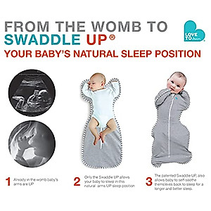 Love To Dream Swaddle UP, Pink, Newborn, 5-8.5 lbs., Dramatically better sleep, Allow baby to sleep in their preferred arms up position for self-soothing, snug fit calms startle reflex
