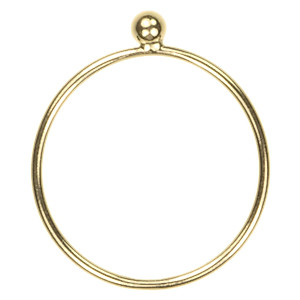 uGems 14K Gold Filled 3mm Ball Stacking Ring Size 6