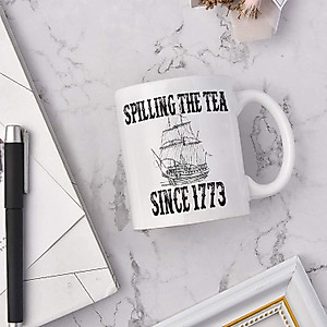 History Teacher Gift Spilling the Tea Since 1773 Coffee Cup, Appreciation Funny History Major Mug, Mugs For History Teacher Men For Woman Birthday Christmas Teacher's Day Gifts White Coffee Mug 11 Oz