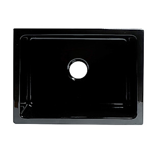 ALFI brand AB2418HS-BG Kitchen Sink, Black Gloss