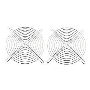 Metal 200mm PC Computer Fan Grill Mounting Finger Guard Protection Cover,Pack of 2