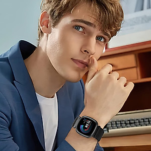 Bcuckood Nylon Loop Compatible with Fitbit Sense 2/Fitbit Sense/Fitbit Versa 4/Fitbit Versa 3 Bands, Women Men Soft Nylon Adjustable Breathable Strap Solo Loop Replacement Wristband