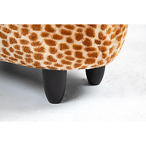 Home 2 Office Geno The Giraffe Ottoman with Storage for Kids' Bedroom, Playroom, Nursery or Recreation Room Decor, Soft Animal-Shaped Toddler Furniture with Wooden Legs