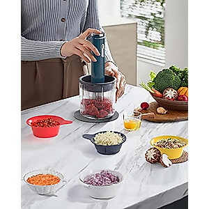 Cordless Food Chopper Electric, AYOTEE Portable Food Processor With USB Charging, Multi Speed Adjustable 2 Blades, 500Ml Bowl & 3 * 100Ml Bowl, Food Blender Suitable For Meat, Veggie, Nuts, Baby Food