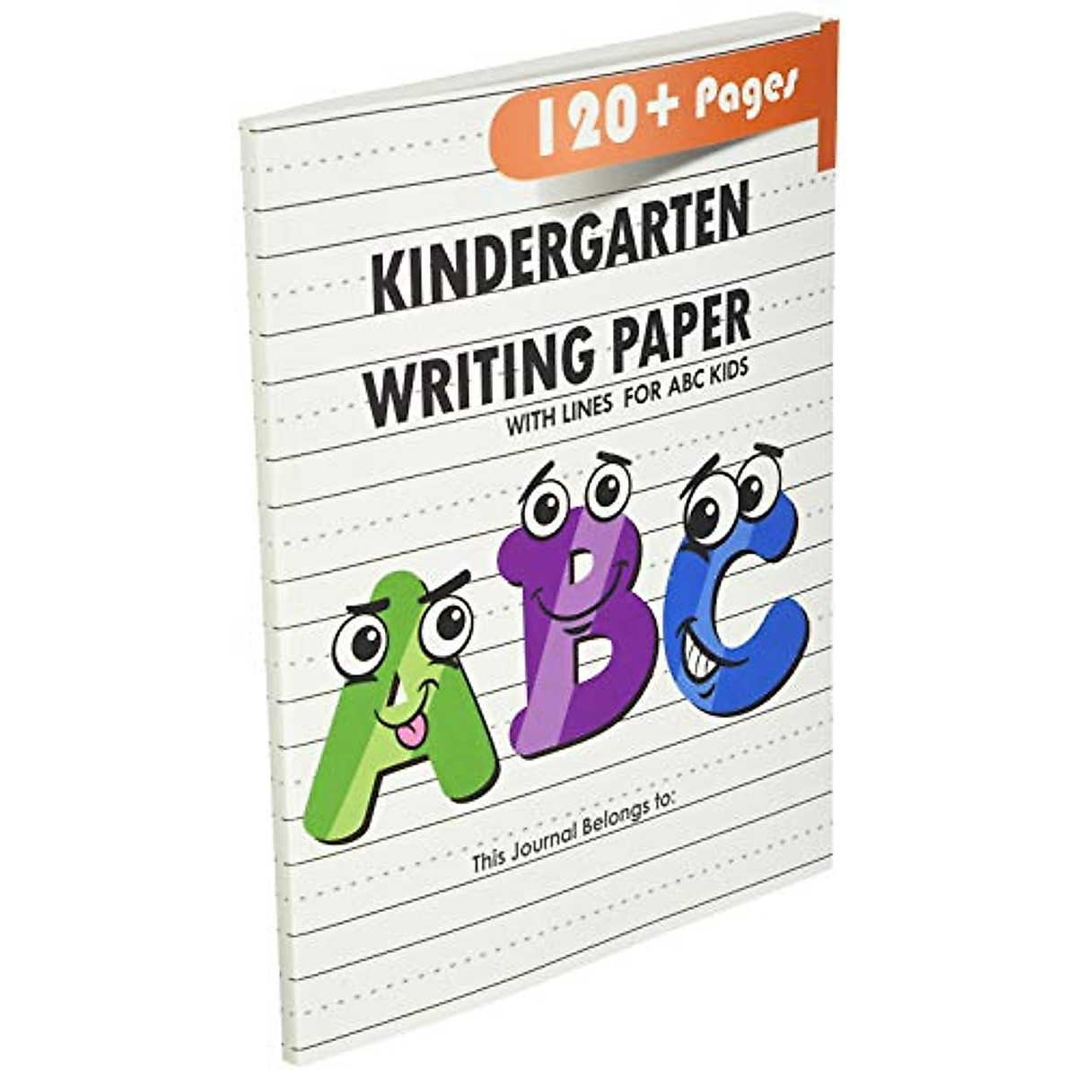 Kindergarten writing paper with lines for ABC kids: 120 Blank handwriting practice paper with dotted lines