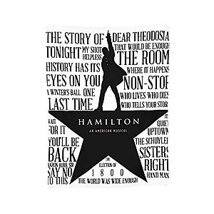 Hamilton The Musica Blanket Cute Anime Fleece Throw Blankets and Throws for Couch Bed Sofa Office Ultra Soft Lightweight Plush Cozy Warm Flannel Blanket 60"X50"