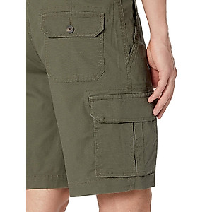 Amazon Essentials Men's 10” Lightweight Ripstop Stretch Cargo Short, Olive, 32