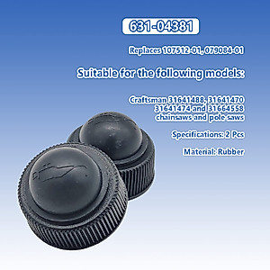 631-04381 Oil Cap Replacement For Remington Electric Chainsaw and Polesaws (2/ Pack)