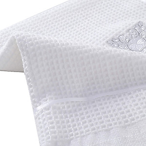 Booulfi Baby Blanket Baby Swaddle Blanket Infant Receiving Blanket Knitted Baby Summer Autumn Blanket Baby Boy Girl Gift with Embroidered Cross