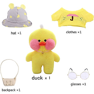AKMRWJWC Yellow Duck Cute Stuffed Animal Mini Plush Toy Very Suitable As a Best Gift for Children Lovely Decoration Can be DIY or Christmas (30cm/12inch) (Yellow)