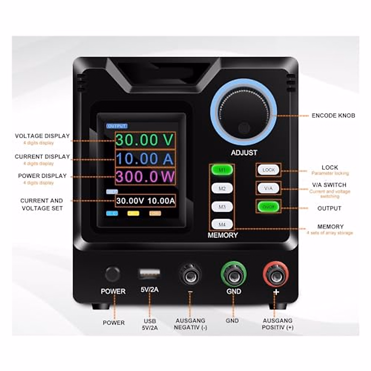 Programmable DC Power Supply 30V 10A 60V 5A 120V 3A Regulator Switching Bench 220V 110V(SPPS-D605-232,220v)