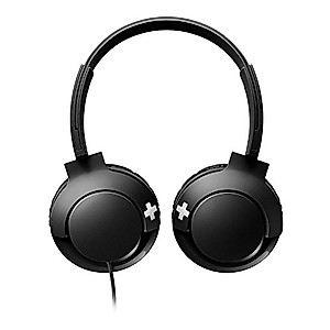 Philips BASS+ On Ear Headphones with Mic - Black (SHL3075BK/27)