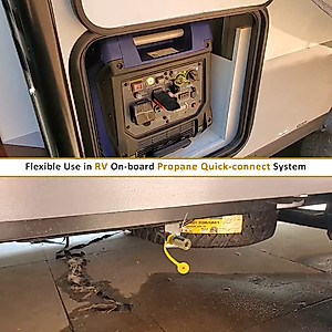 ATKKE Propane Quick Connect Adapter Fittings, 1/4” RV Quick Connect Disconnect Adapter Shutoff Valve Kit for Hook RV Hose Pipe Line, Gas BBQ Grill RV Camping